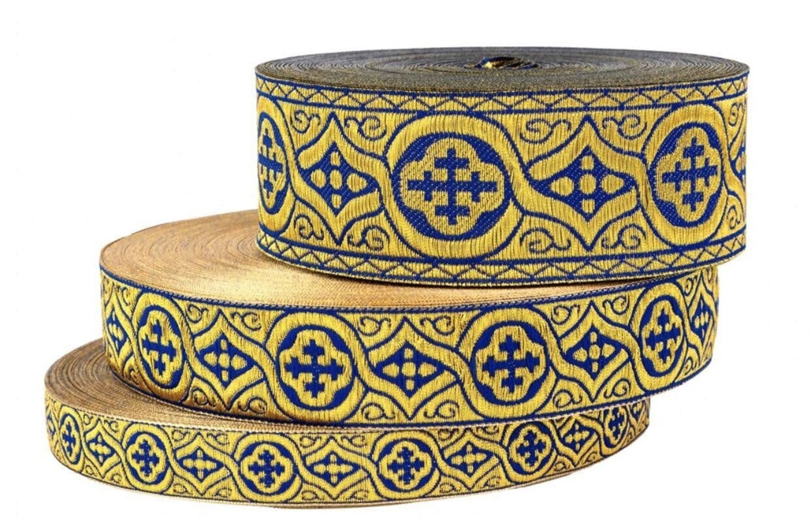 Jerusalem Cross Liturgical Galloon Ribbon 2.5 Cm 3 Cm 5 Cm | Etsy