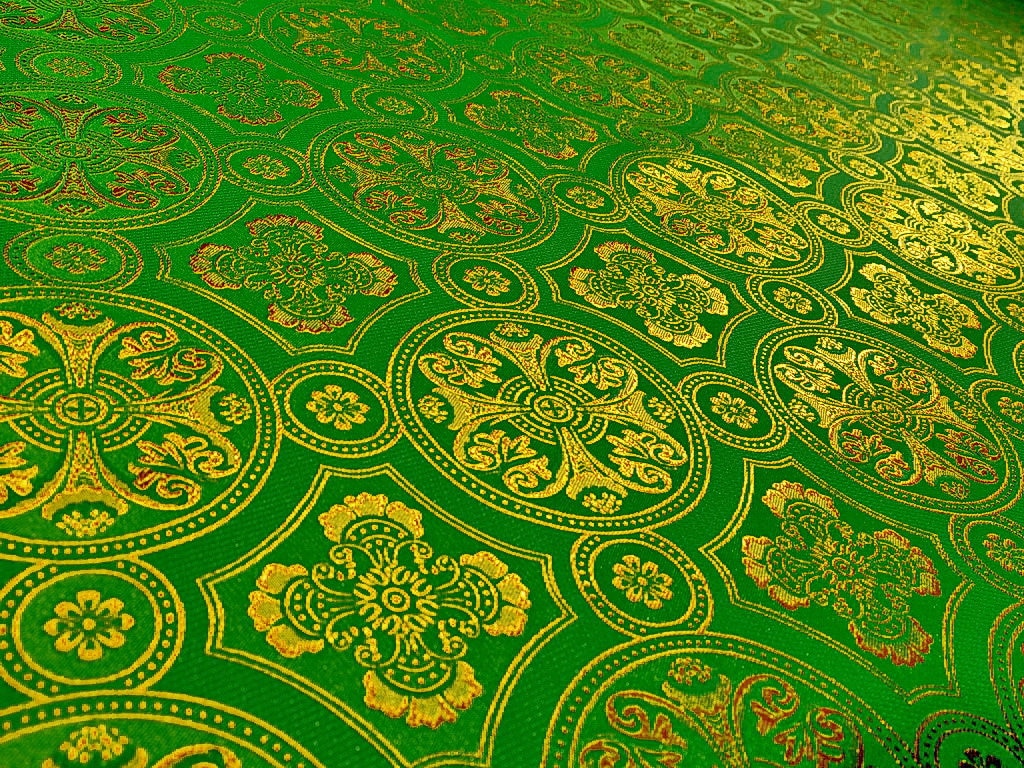 Byzantine Pattern Fabric, Liturgical All Colors, Vestment Fabric ...