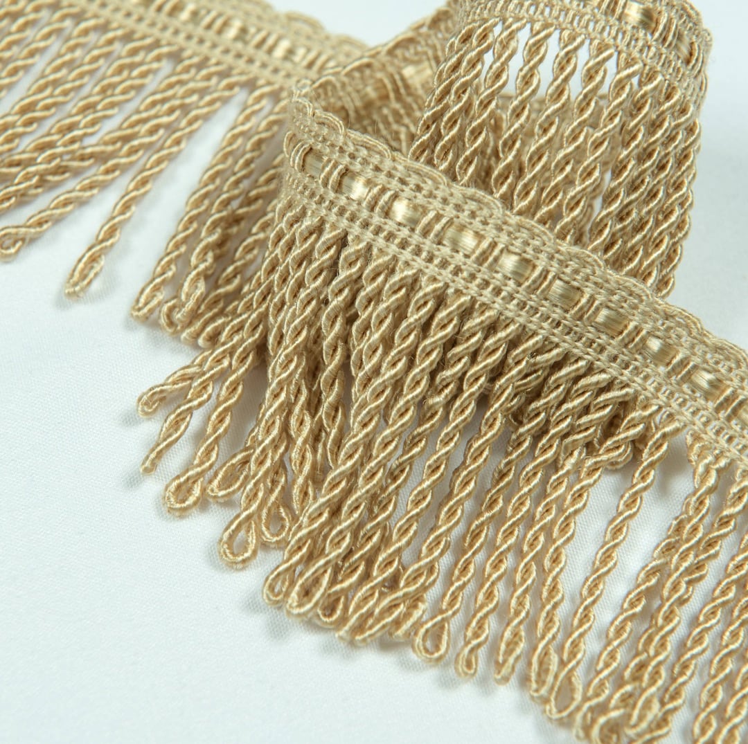 Bullion Fringe Trim 2 Wide Gold Polyester Fringe, Supply Decoration ...