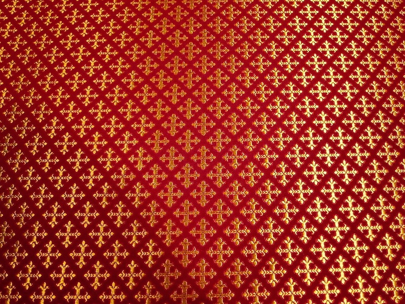 Small Cross Liturgical Fabric, Vestment Brocade, Copes, Chasubles ...