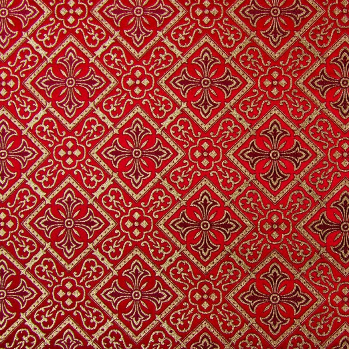 Ecclesiastical Fabric Royal Cross Pattern Clergy Apparel - Etsy