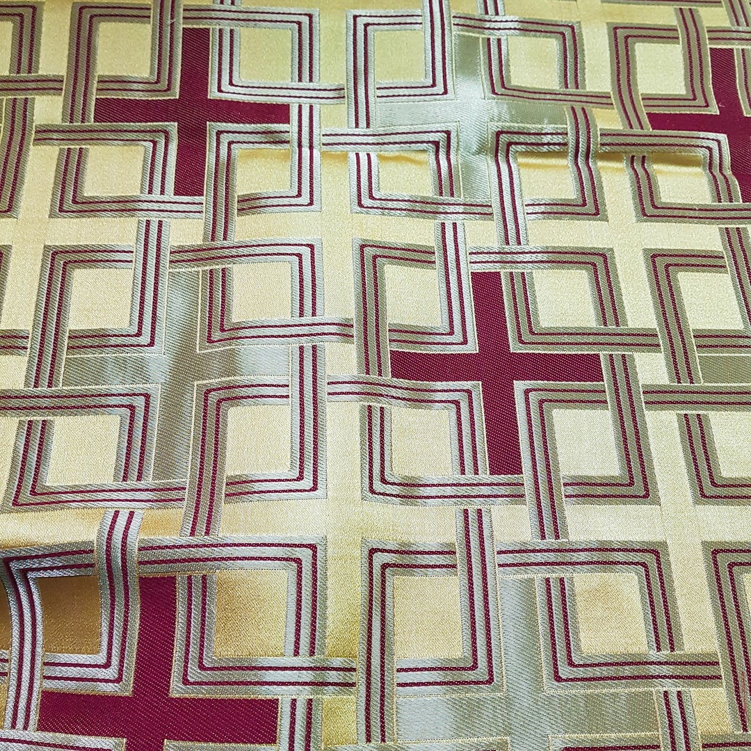 Priest Vestment Liturgical Fabric Red Green Yellow Gold - Etsy