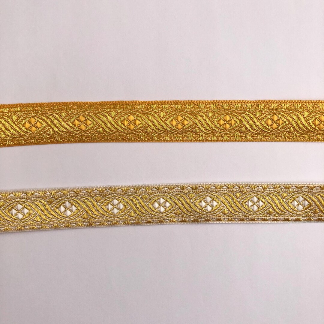 Metallic Galloon Liturgical Ribbon 2.5 Cm, 3.5 Cm, 5 Cm Width for ...