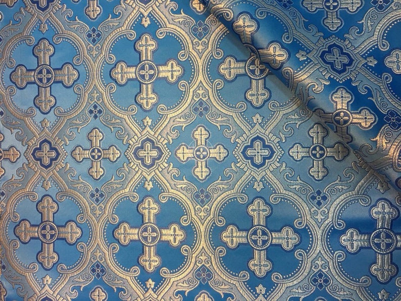 Liturgical Brocade Fabric Christian Cross for Church Altar Goods ...