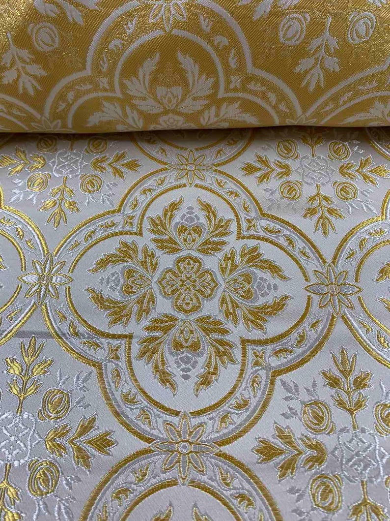 Liturgical Jacquard Floral Pattern Brocade Extra Wide in Many Colors ...