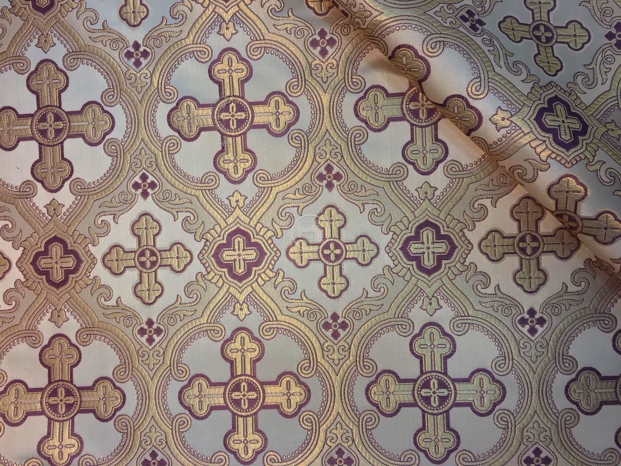 Liturgical Brocade Fabric Christian Cross for Church Altar Goods ...