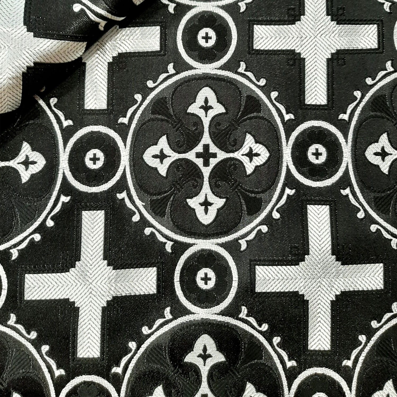 Black And White Brocade Pattern