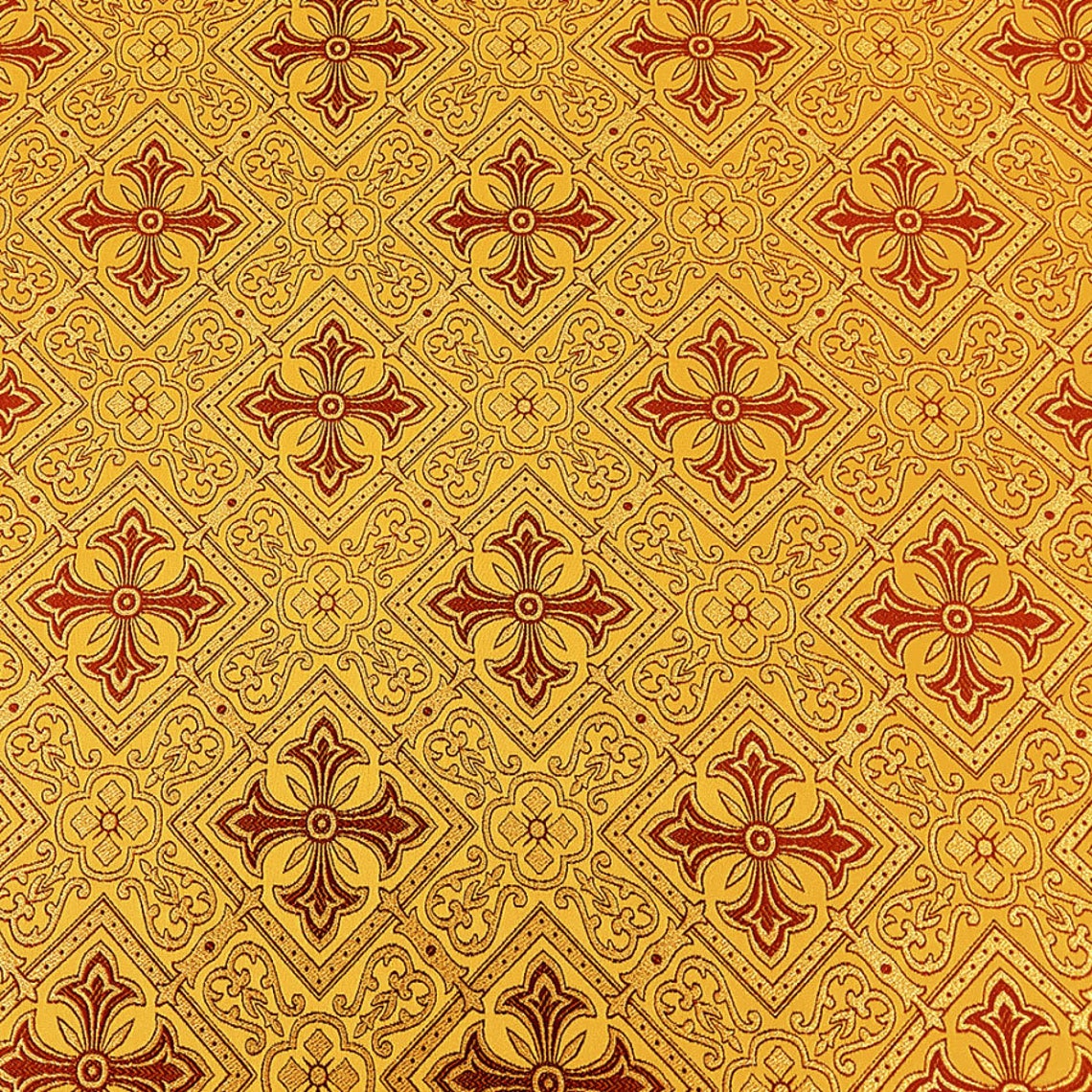 Ecclesiastical Fabric Royal Cross Pattern Clergy Apparel - Etsy