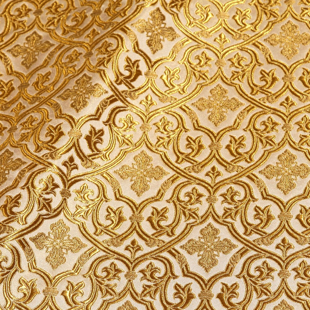Ecclesiastical Metallic Brocade 160cm Wide, Ecclesiastical Fabric ...