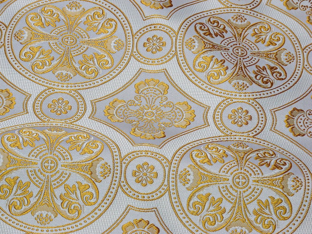 Church Byzantine Pattern Fabric Non Metallic Brocade Clergy Vestment ...