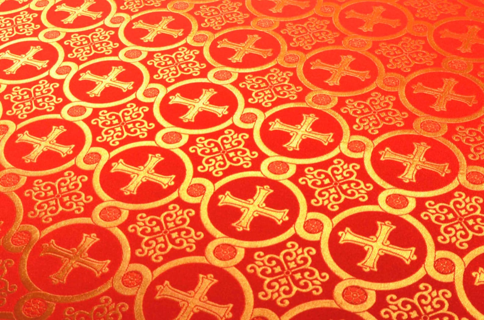 Red and Gold Brocade Damask Brocade for Altar Cloth Gold - Etsy
