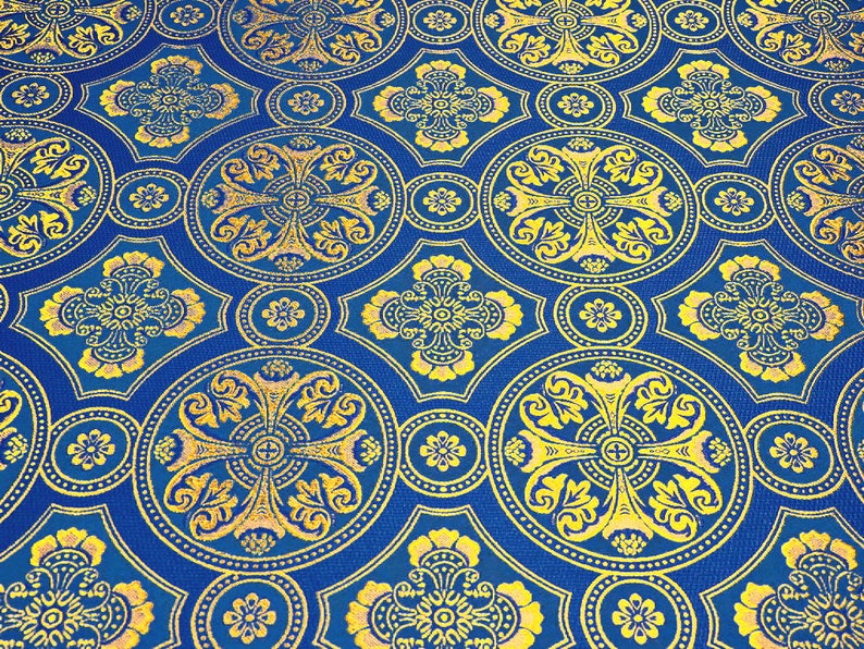 Byzantine Pattern Fabric, Liturgical All Colors, Vestment Fabric ...