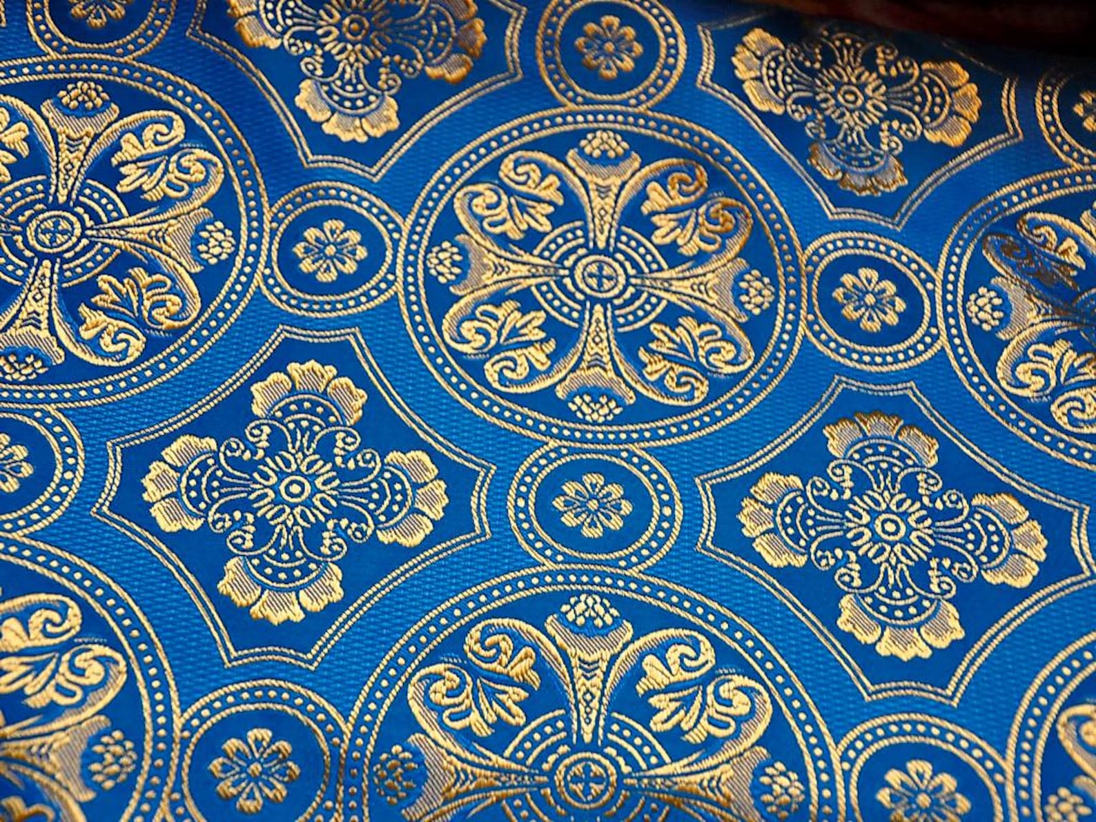 Byzantine Pattern Fabric, Liturgical All Colors, Vestment Fabric ...