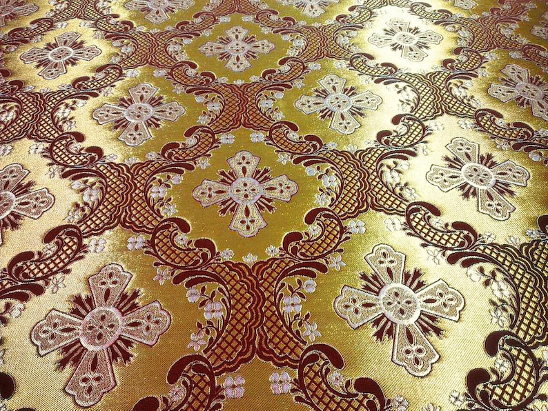 Vestment Brocade Fabric Altar Cloth White Silver Brocades - Etsy