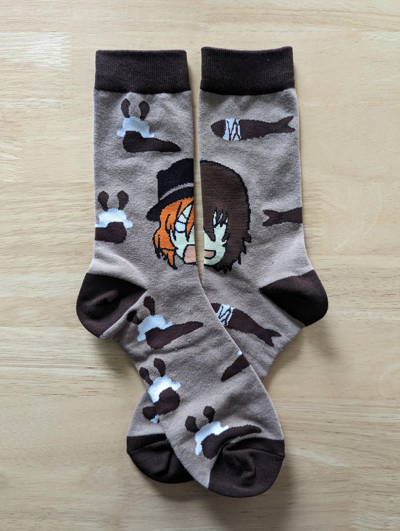 Slug & Mackerel Anime Socks - Etsy