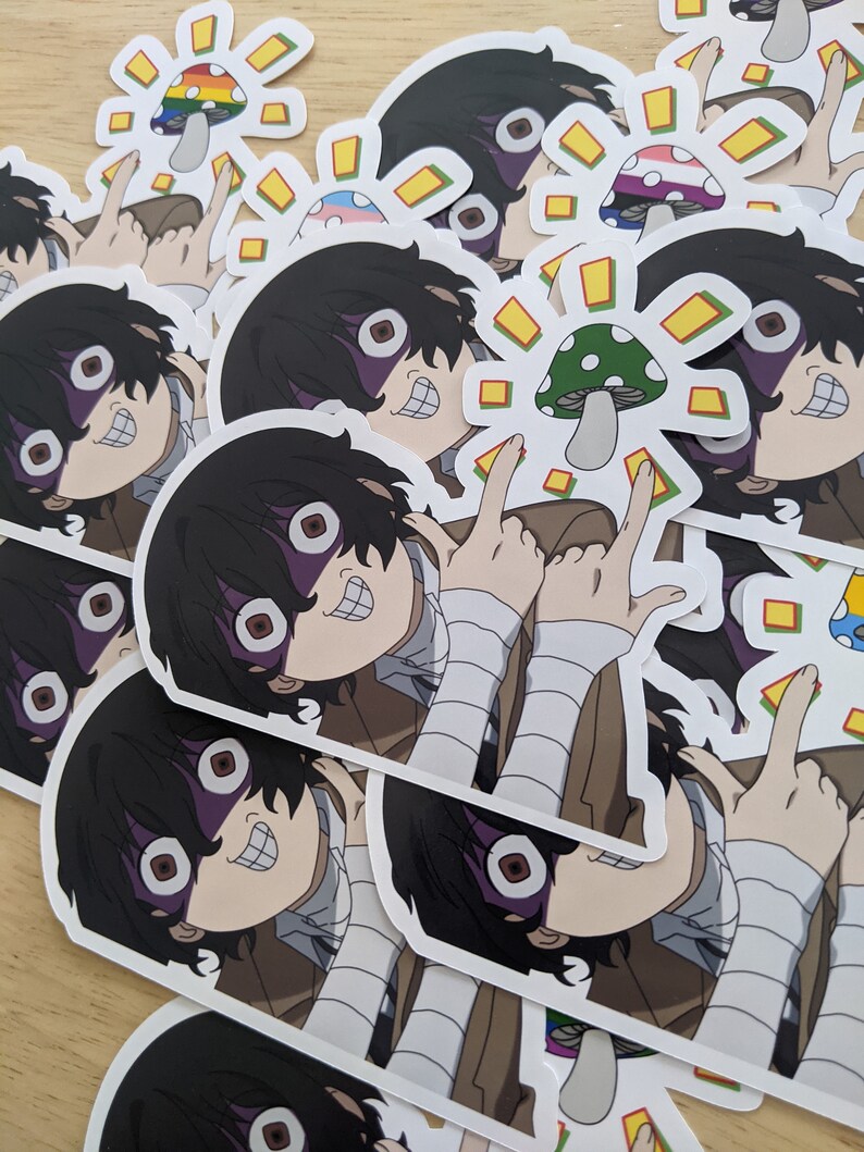 Dazai Mushroom Sticker - Etsy