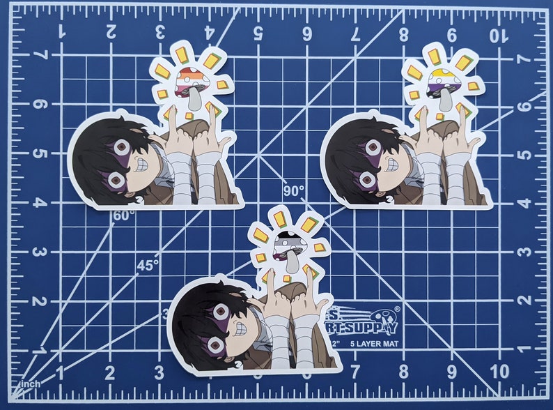 Dazai Mushroom Sticker - Etsy