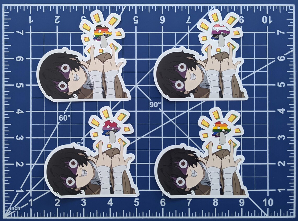 Dazai Mushroom Sticker - Etsy
