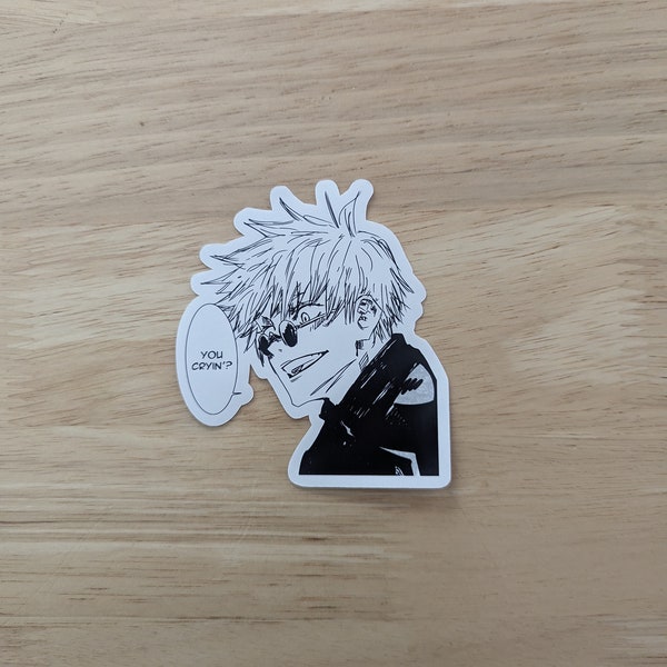 Gojo You Crying Sticker - Etsy