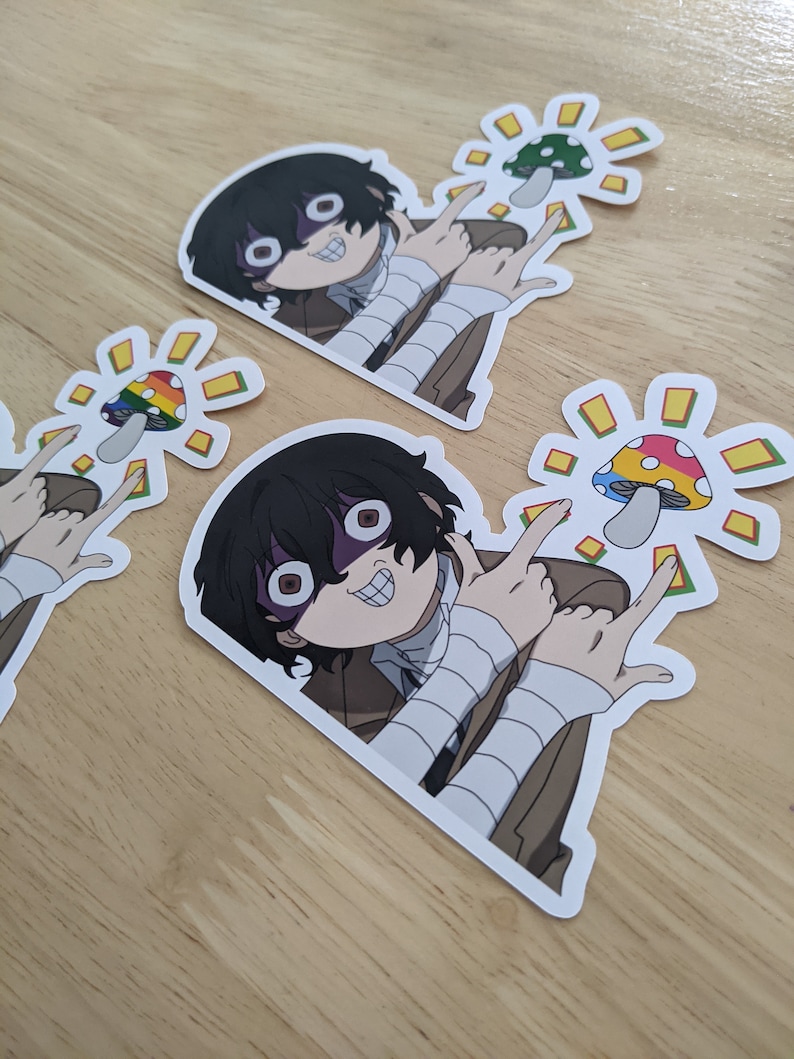 Dazai Mushroom Sticker - Etsy