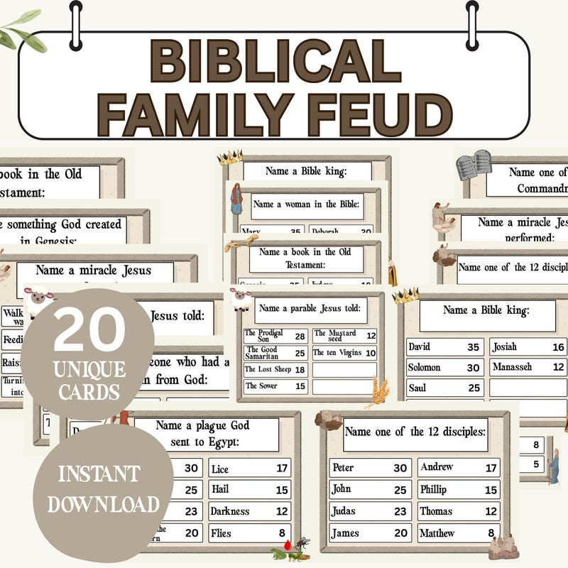 Bible Family Feud - Etsy