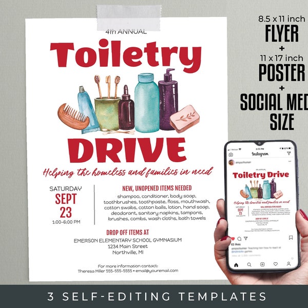 Homeless Drive Flyer - Etsy