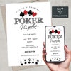 Poker Night Welcome Sign TEMPLATE Party Sign Casino Night 4 Sizes 5x7 ...