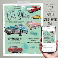 Car Show Editable TEMPLATES | 8.5x11 Flyer, 11x17 Poster, Social Media ...