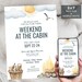 Weekend at the Cabin Invite Self-editing TEMPLATE + Mobile Invite ...