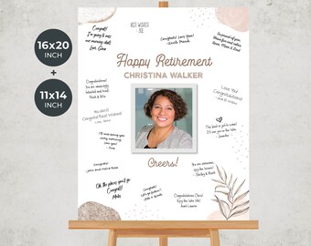 Retirement Message Board TEMPLATE Editable Red Vintage Car Photo ...