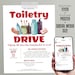 Toiletry Drive Editable TEMPLATES | 8.5x11 Flyer, 11x17 Poster, Social ...