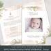 Child Baby Funeral Program TEMPLATE | Pink Floral Whimsy Memorial ...