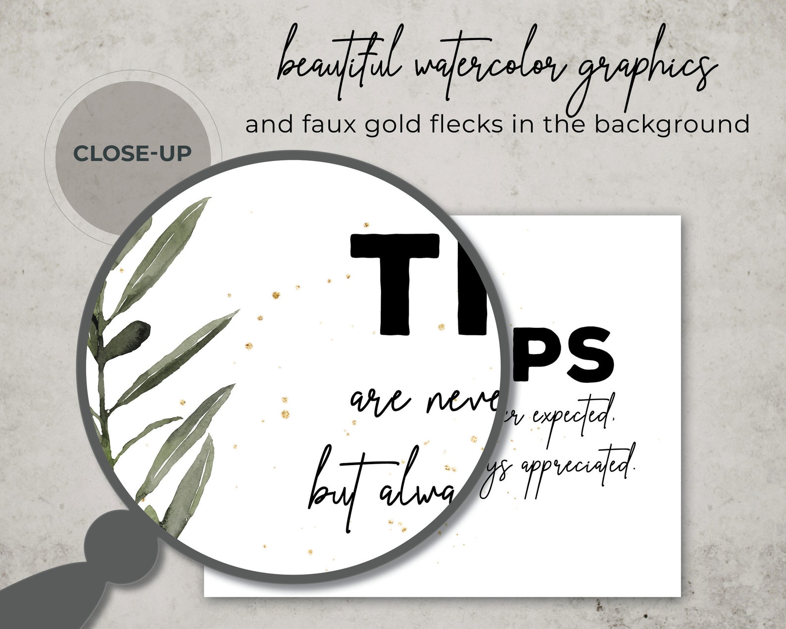 Tips are never expected but always appreciated INSTANT | Etsy