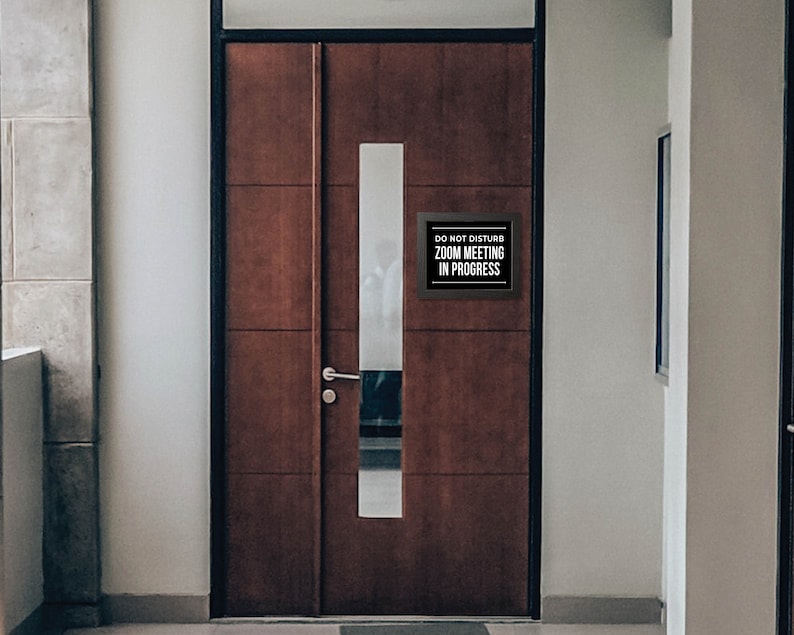 Meeting in Progress PRINTABLE Signs in Session Sign Zoom Meeting in ...