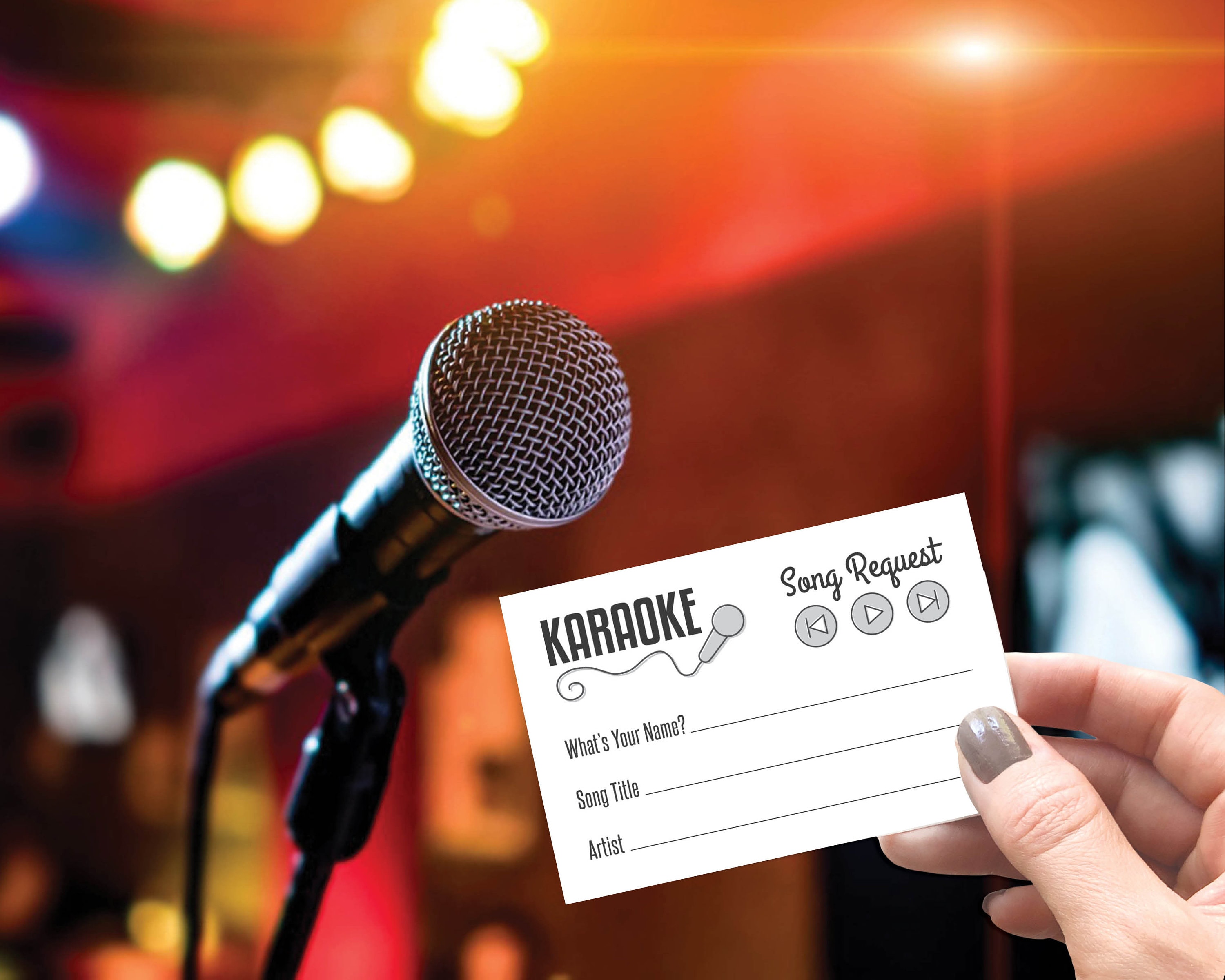 Karaoke Song Request Cards + Display Sign | INSTANT DOWNLOAD Uneditable ...