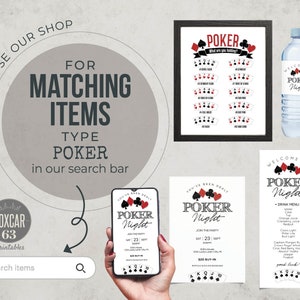 Poker Night Welcome Sign TEMPLATE Party Sign Casino Night - Etsy