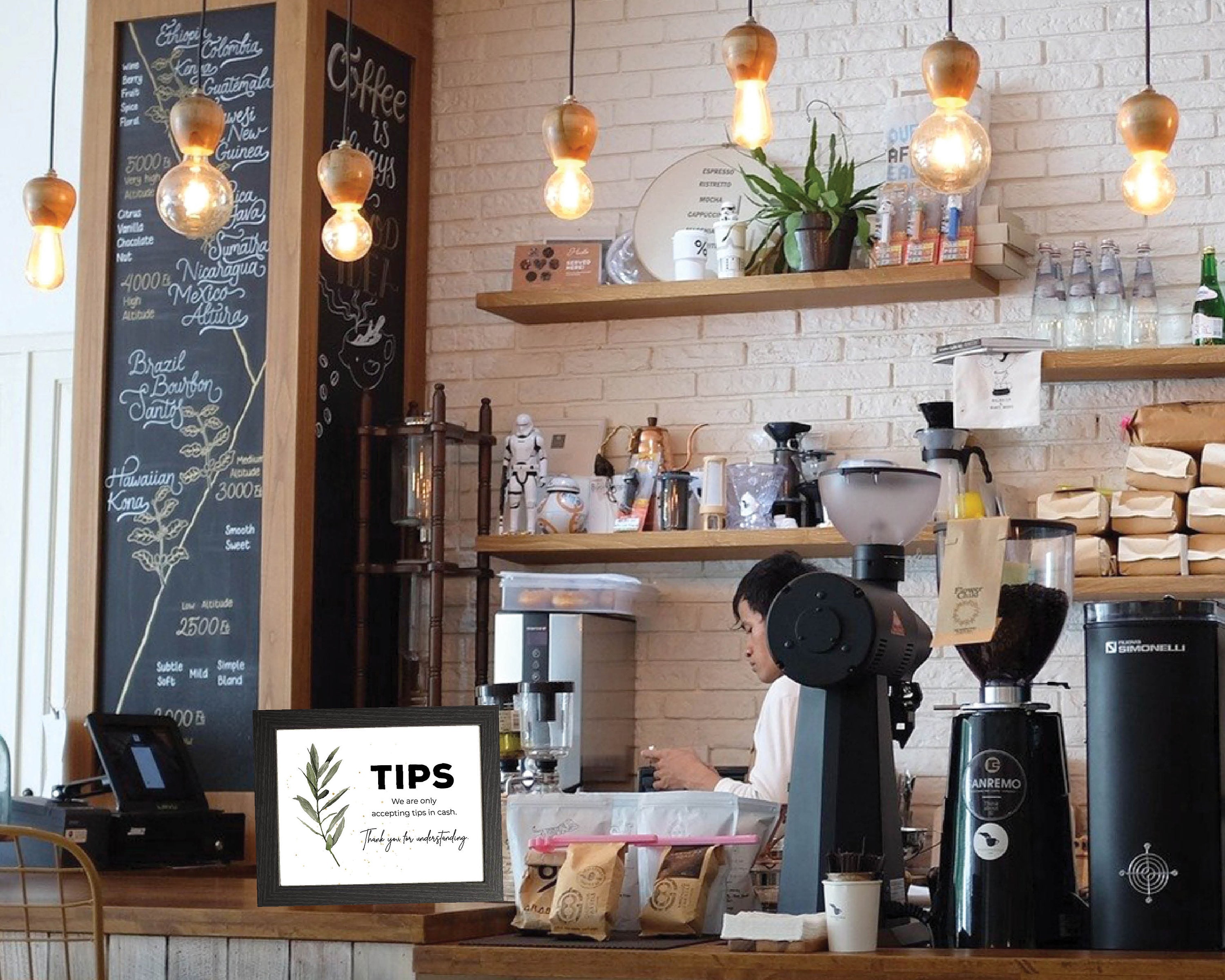 TIPS Cash Only - We Are Only Accepting Cash Tips | INSTANT DOWNLOAD ...