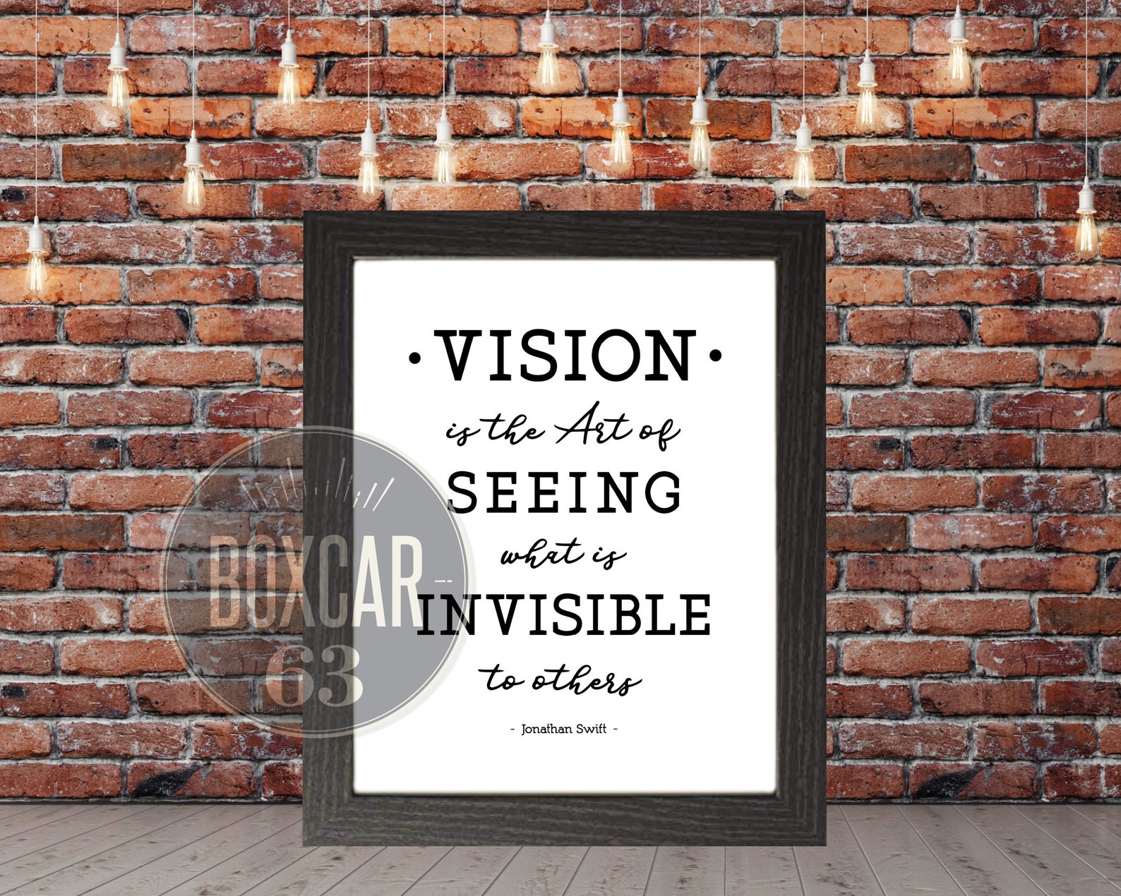 Vision is the Art of Seeing Motivational Poster Instant | Etsy