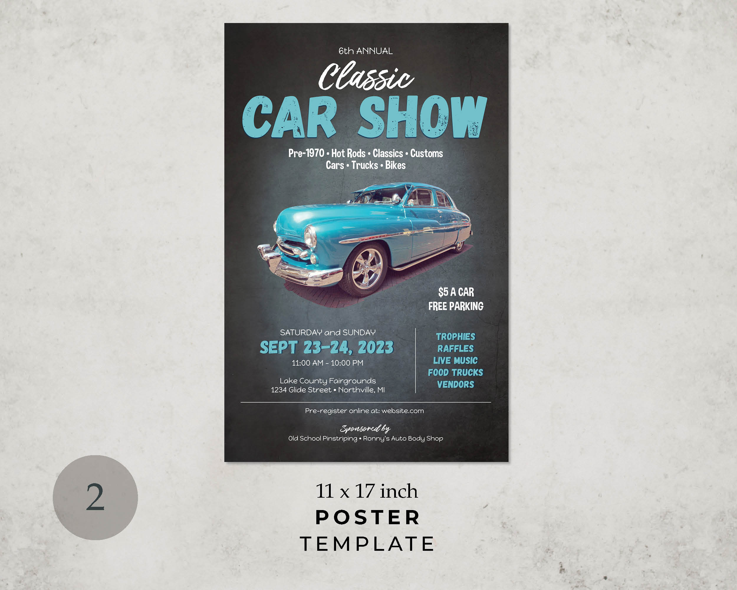 Car Show Editable TEMPLATES 8.5x11 Flyer, 11x17 Poster, Social Media ...