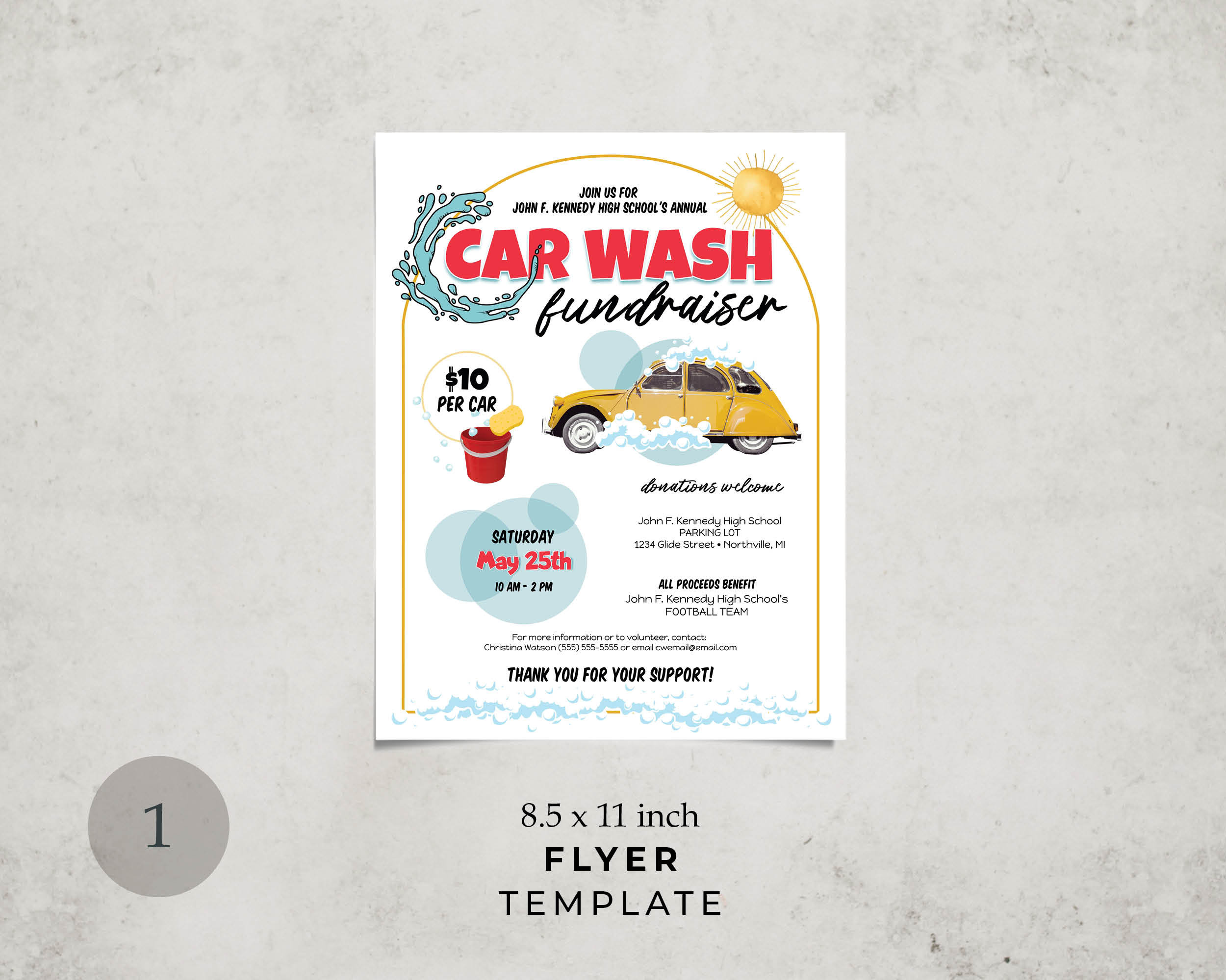 Car Wash Fundraiser Editable TEMPLATES 8.5x11 Flyer, 11x17 Poster ...