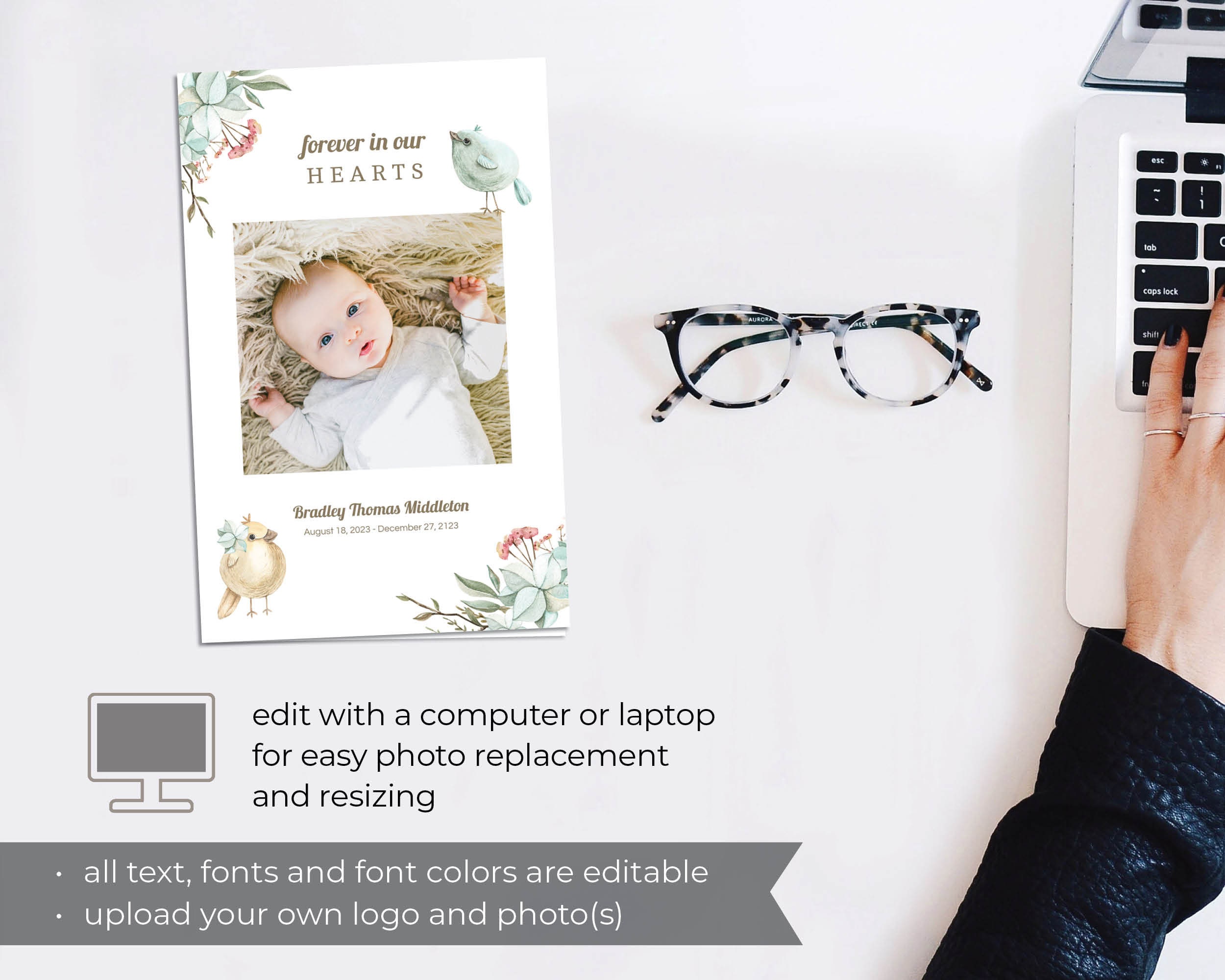 Child Baby Funeral Program TEMPLATE Memorial Pamphlet in - Etsy