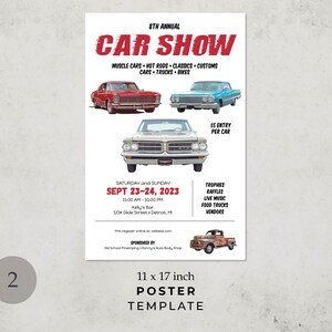 Car Show Editable TEMPLATES 8.5x11 Flyer 11x17 Poster - Etsy