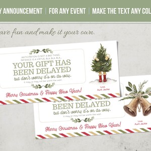 Gift Voucher Editable TEMPLATE Your Gift Has Been Delayed - Etsy