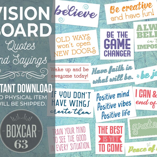 Vision Board Quotes - Etsy