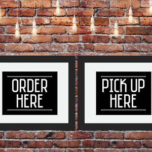 Order Here and Pick up Here Printable INSTANT DOWNLOAD | Digital File ...