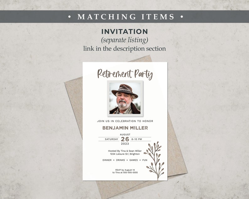 Retirement Message Board TEMPLATE Fully Editable Minimal | Etsy