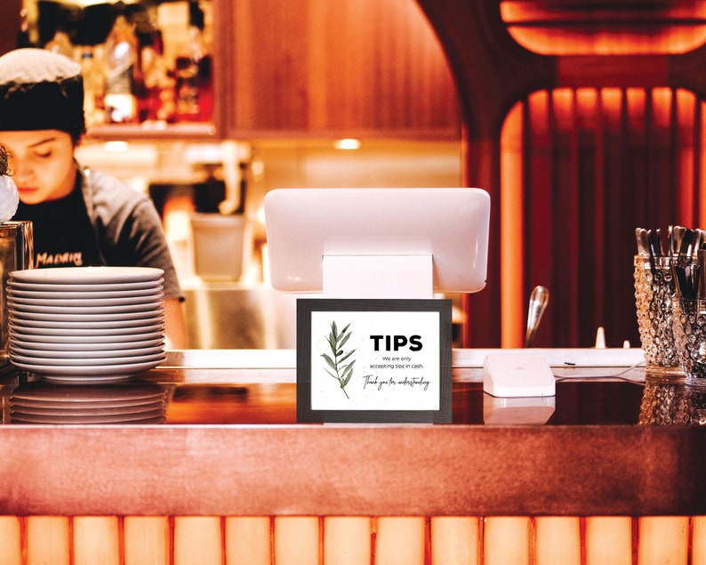TIPS Cash Only We Are Only Accepting Cash Tips INSTANT - Etsy