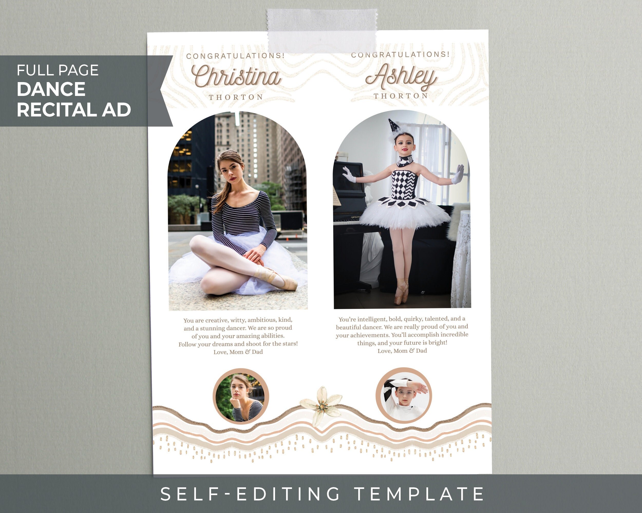 Dance Recital AD TEMPLATE Self-editing in Corjl Boho - Etsy