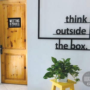 Meeting in Progress PRINTABLE Signs in Session Sign Zoom - Etsy