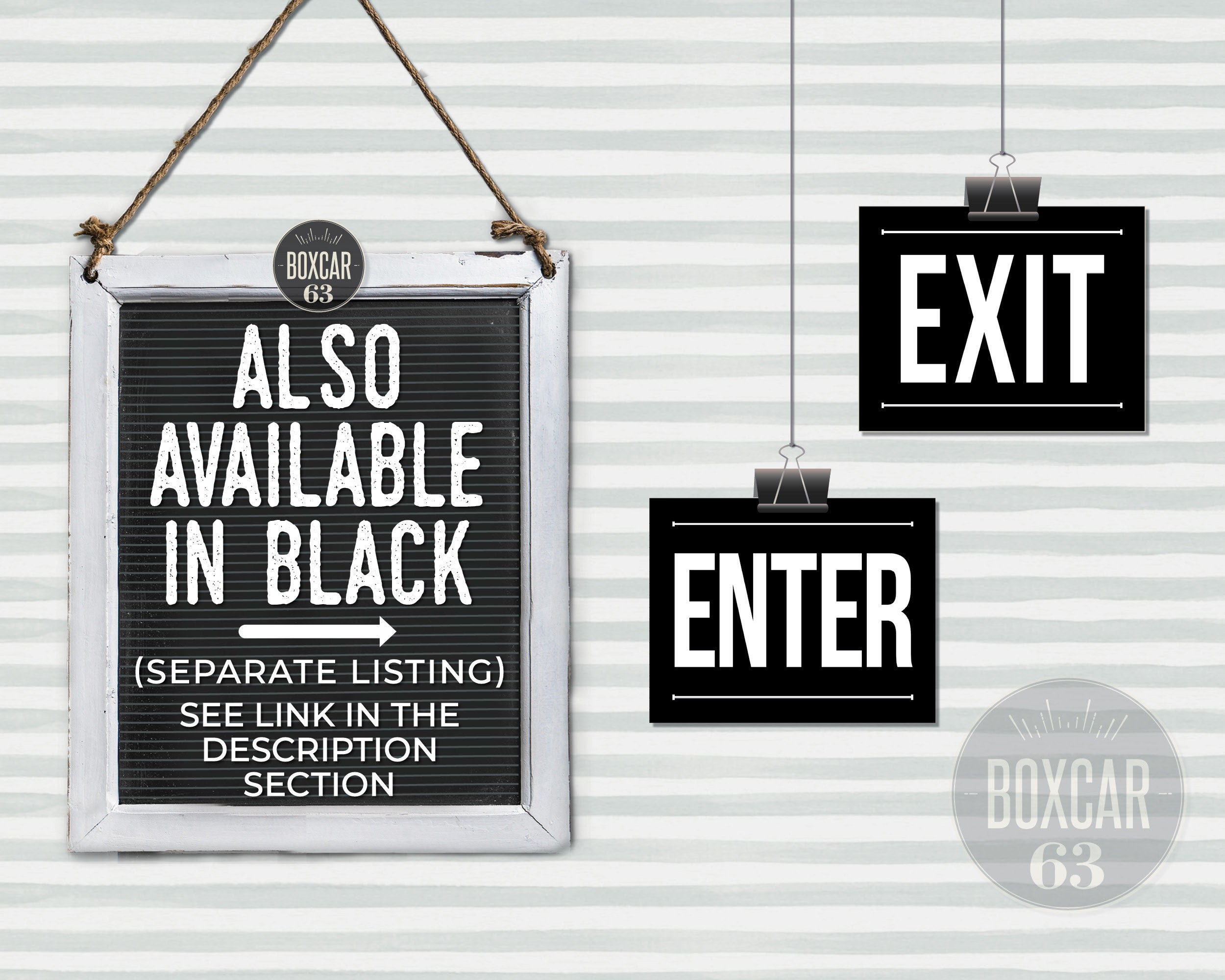 Exit Sign Printable Enter Sign Printable Instant Download - Etsy